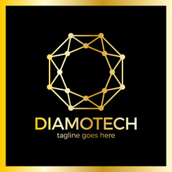 Diamond tech logo Royalty Free Vector Image - VectorStock