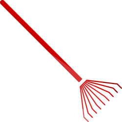 Nature rake cartoon Royalty Free Vector Image - VectorStock