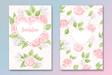 Set of two cards for wedding invitation birthday Vector Image