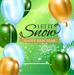 Celebration background template with balloons Vector Image