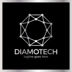 Diamond tech logo Royalty Free Vector Image - VectorStock