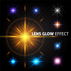 Lens lighting effects Royalty Free Vector Image