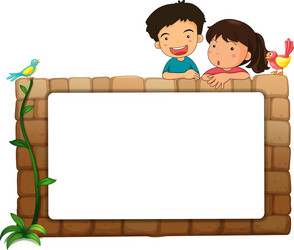 Doodle kids blank frame Royalty Free Vector Image
