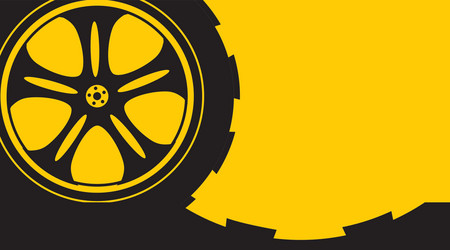 Red background with tire track wheel print Vector Image