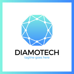 Diamond tech logo Royalty Free Vector Image - VectorStock