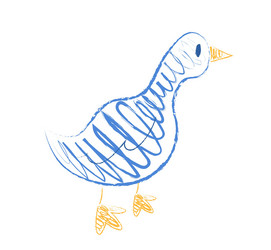 Rocket children drawing Royalty Free Vector Image