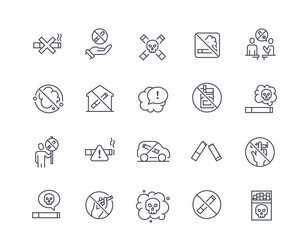 Help and care thin line icons set Royalty Free Vector Image