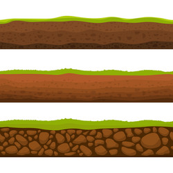 Soil ground layers seamless campo dirt Royalty Free Vector