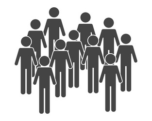 Pictograph men standing Royalty Free Vector Image