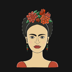 Friday portrait modern mexican woman Royalty Free Vector