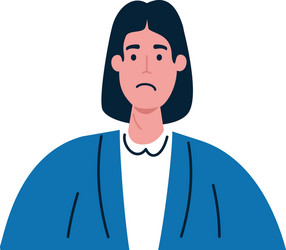 Isolated sad avatar woman design Royalty Free Vector Image