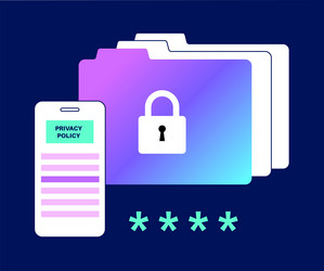 Privacy policy ui element template Royalty Free Vector Image