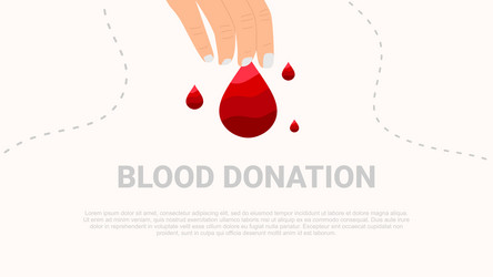 Blood donation background isolated on white Vector Image