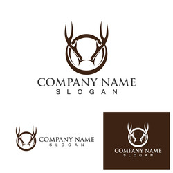 Animal horns sticker set Royalty Free Vector Image