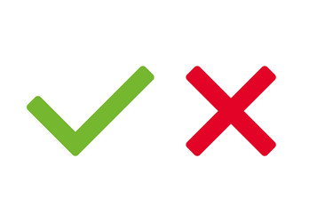 Green Check Red X Vector Images (over 1,800)
