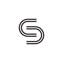 Letter s iron elegant geometric symbol simple logo