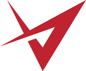 Abstract shape v initial company logo Royalty Free Vector