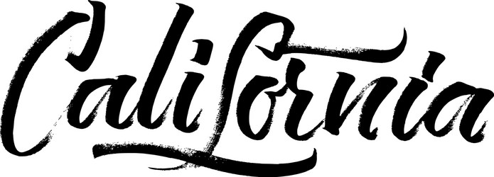 Malibu beach modern calligraphy hand lettering Vector Image