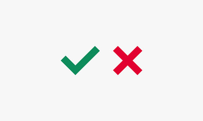 Circle red green mark on white background Vector Image