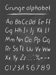 Hand drawn alphabet in style grung bold type Vector Image
