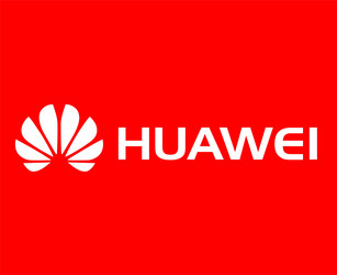 Huawei logo brand phone symbol with name white Vector Image