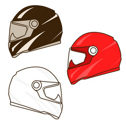 Helmet dirt motorbike ktm Royalty Free Vector Image