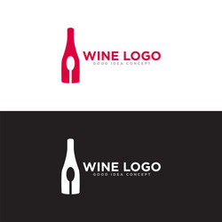 Wine bar logo design Royalty Free Vector Image