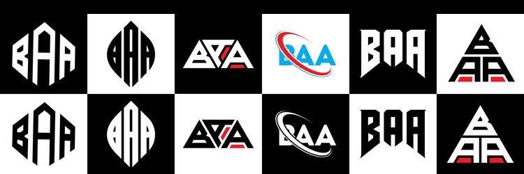 Baa triangle letter logo design Royalty Free Vector Image