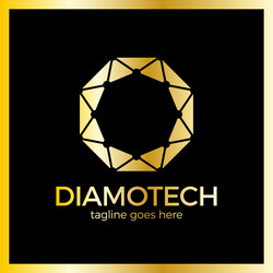 Diamond tech logo Royalty Free Vector Image - VectorStock