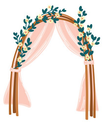 Wedding arch isolated on white Royalty Free Vector Image