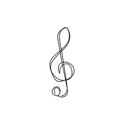 Treble Clef Outline