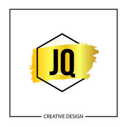 Initial letter jq logo template design Royalty Free Vector