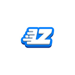 Letter lz fast speed technology modern logo design