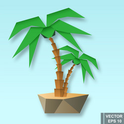 Paper origami effect bright style for your Vector Image