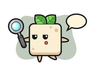 Mascot cartoon tofu as a mechanic Royalty Free Vector Image