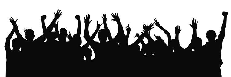 Cheering crowd at a concert Royalty Free Vector Image