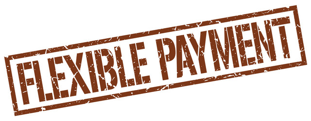 Flexible payment stamp Royalty Free Vector Image