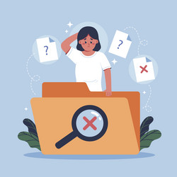 Hand drawn no data isolated on white background Vector Image