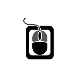 Mouse computer logo Royalty Free Vector Image - VectorStock