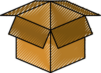 Open cardboard box safety concept icon Royalty Free Vector