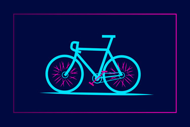 Bicycle road bike line art logo colorful design Vector Image