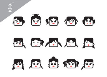 Character face Royalty Free Vector Image - VectorStock