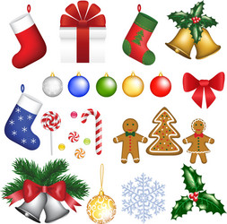 Christmas element set Royalty Free Vector Image