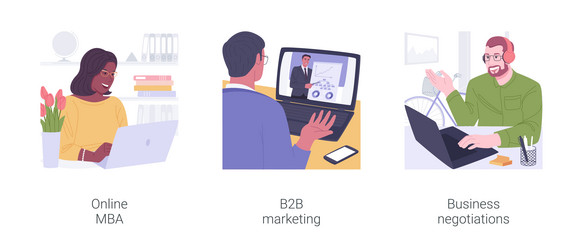 B2b marketing isolated cartoon Royalty Free Vector Image