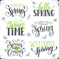 Spring time wording Royalty Free Vector Image - VectorStock