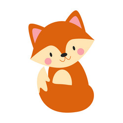 Surprised cartoon fox in pants Royalty Free Vector Image