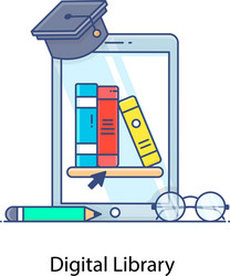 Digital library Royalty Free Vector Image - VectorStock