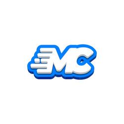 Letter mc fast speed technology modern logo design