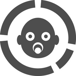 Newborn flat icon Royalty Free Vector Image - VectorStock