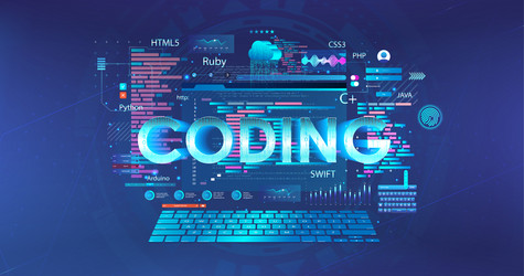 Programming concept banner Royalty Free Vector Image